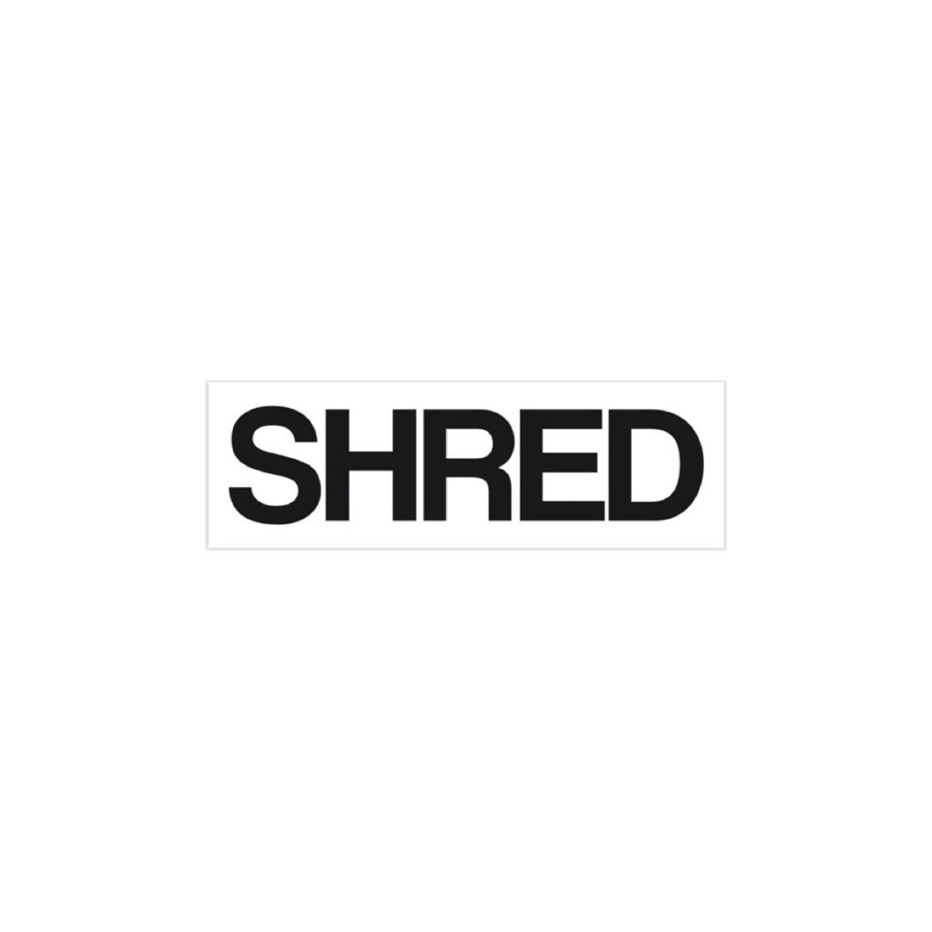 Shred Sticker - White/ Black – Recess